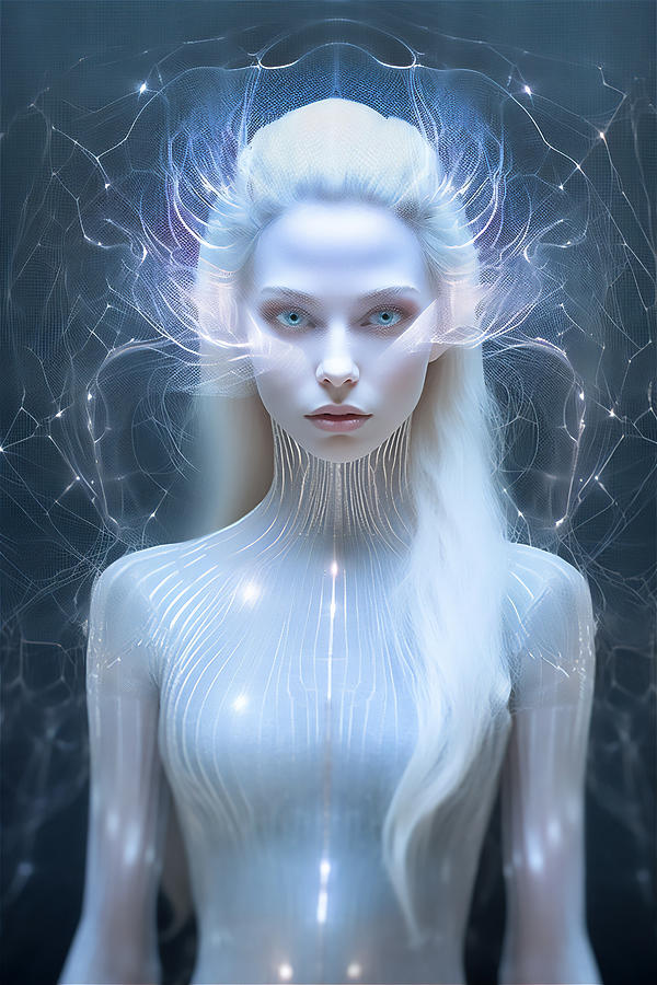 Angelic Yet Dangerous Android Clone Digital Art By Jim Brey Fine Art