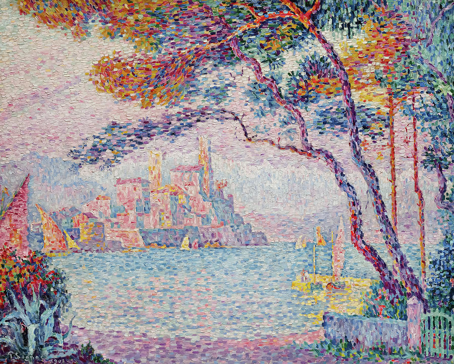 Antibes in the evening by Paul Signac Painting by Mango Art - Fine Art America