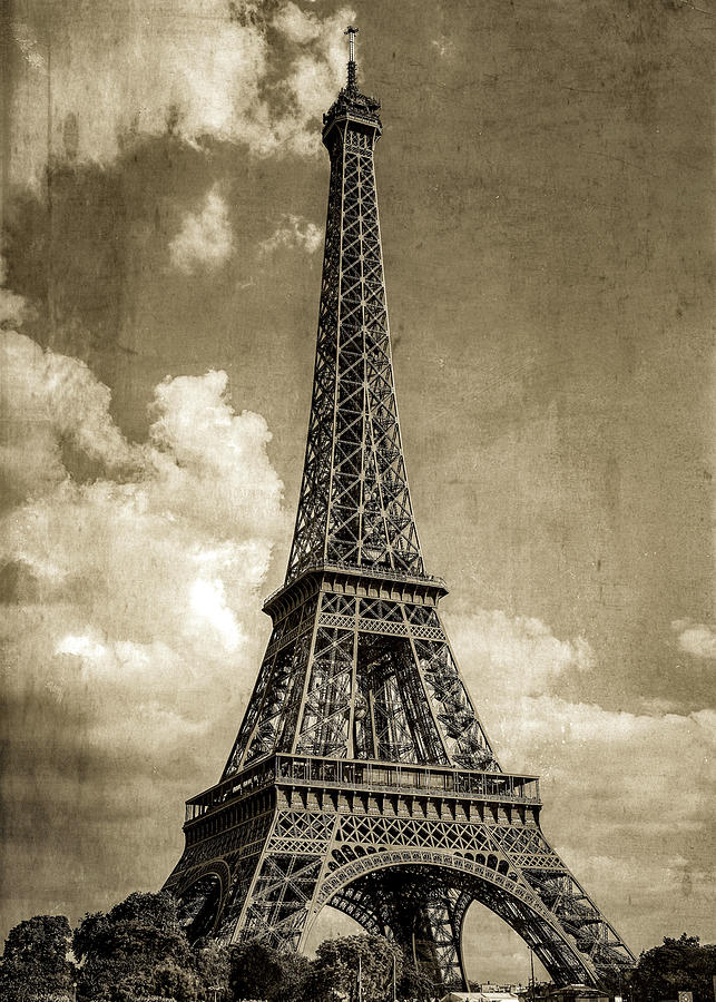 Antique Eiffel Tower Photo Photograph by Gary Drake | Pixels