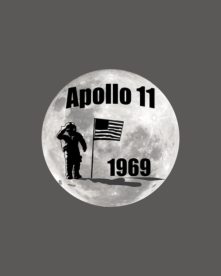 Apollo 11 50Th Anniversary Moon Landing 1969 Lunar Digital Art by Flynnc Taliy - Fine Art America