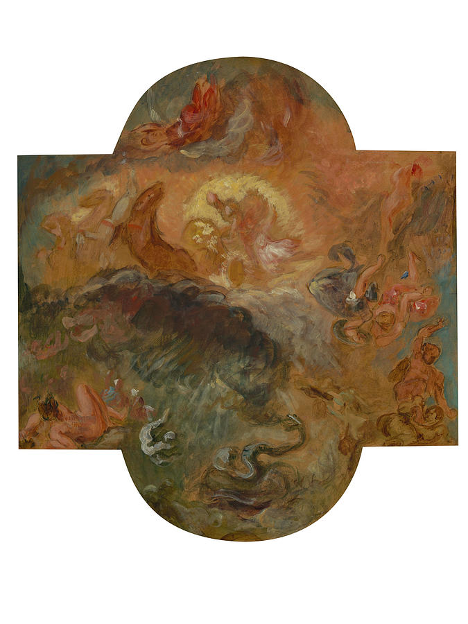 Apollo Slays Python, 1850 Painting by Eugene Delacroix - Fine Art America