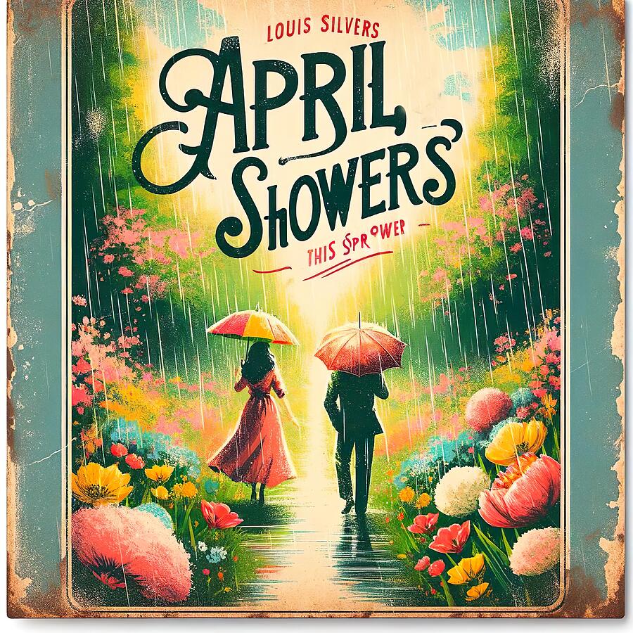 ''April Showers'' Digital Art by Retro Movie Posters - Pixels Merch