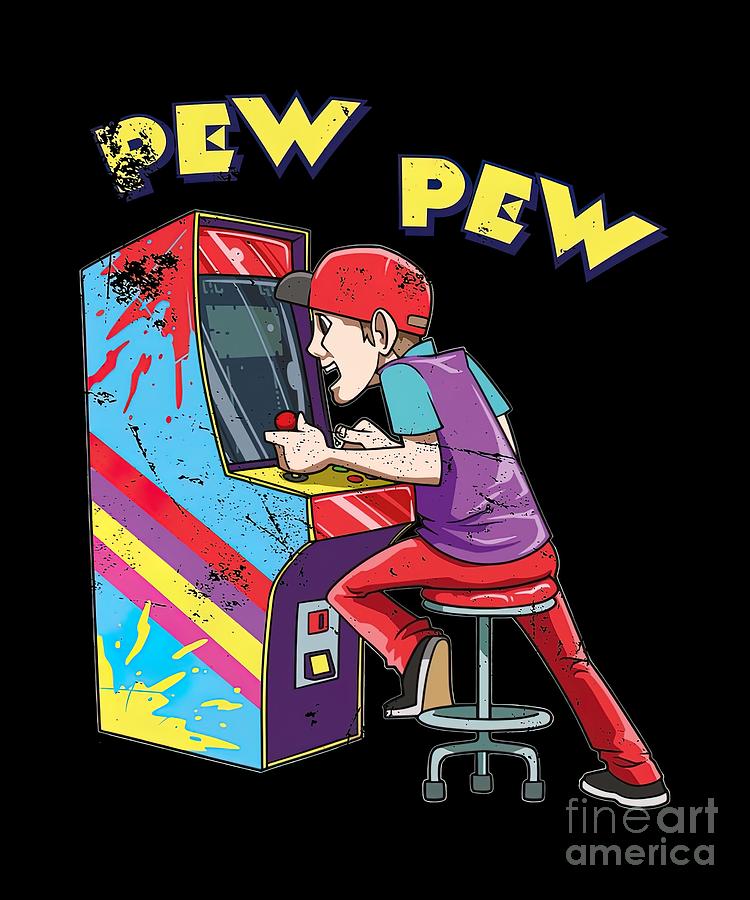 Arcade Game Machine Retro Gaming 80s Oldschool Painting by Ella ...
