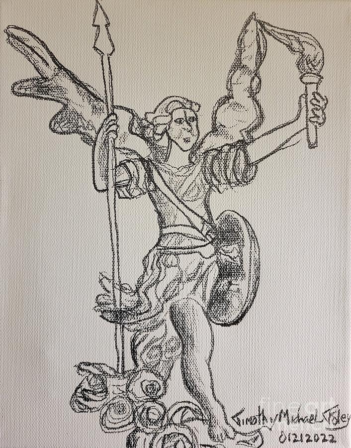 Archangel Uriel Drawing by Timothy Foley - Fine Art America