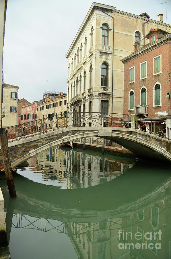 Arching Bridge Over a Canal in Venice Italy Photograph by DejaVu ...