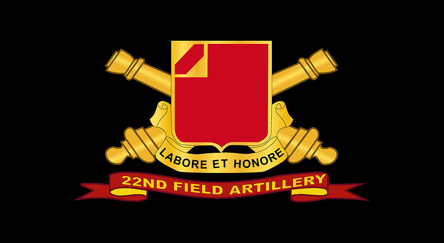 Army - 22nd Field Artillery w Br - Ribbon Digital Art by Tom Adkins - Fine Art America