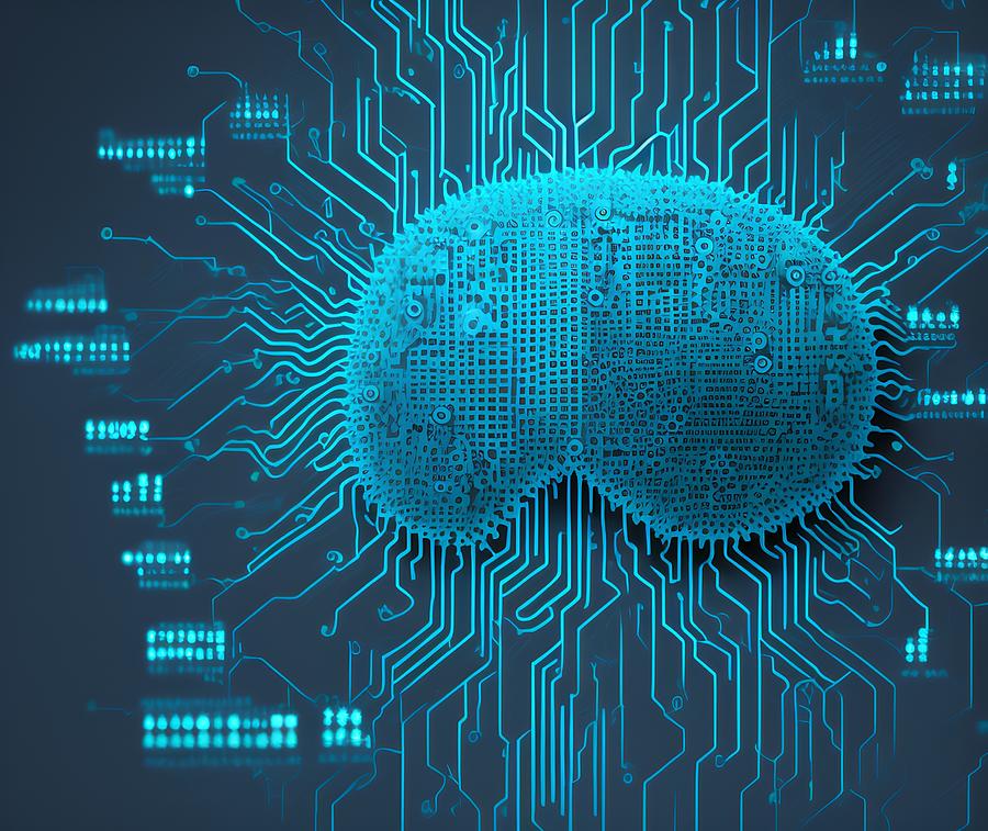 Artificial Intelligence Working, Generative AI Illustration Digital Art by Miroslav Nemecek - Pixels