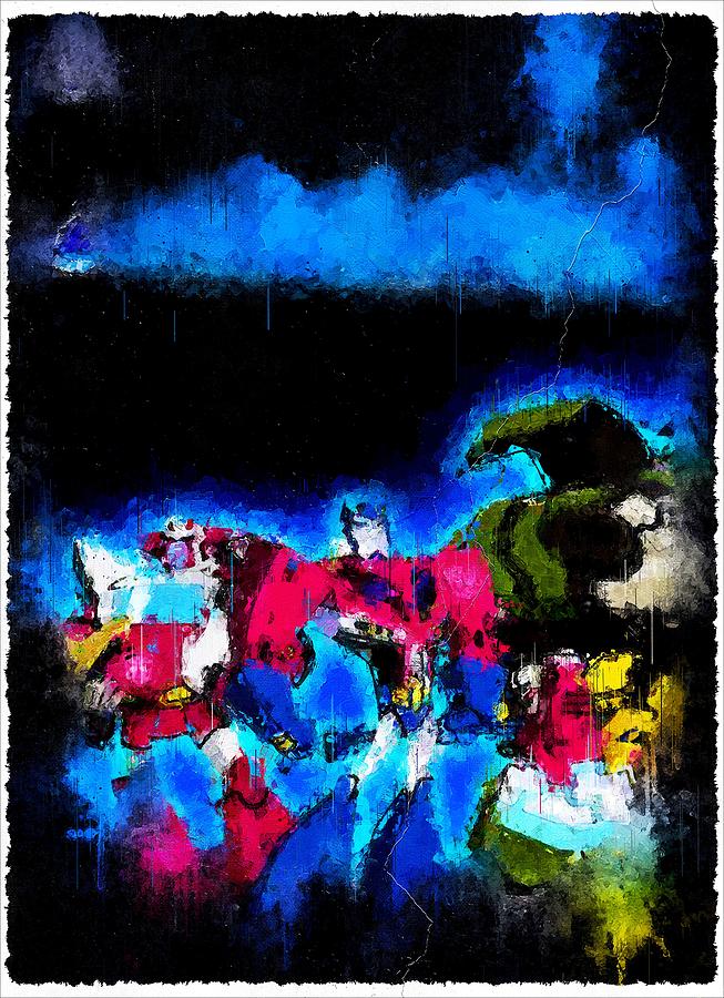 Artwork Anime Transformers Animated abstract artistic Painting by ...