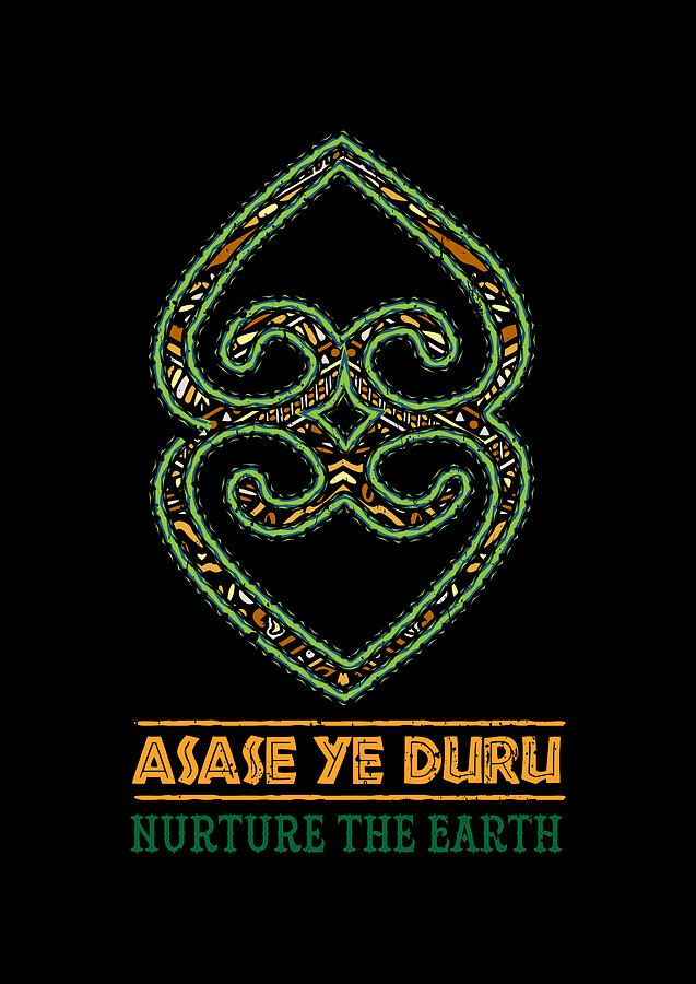 Asase Ye Duru African Symbol Black History Month Gift Digital Art by ...