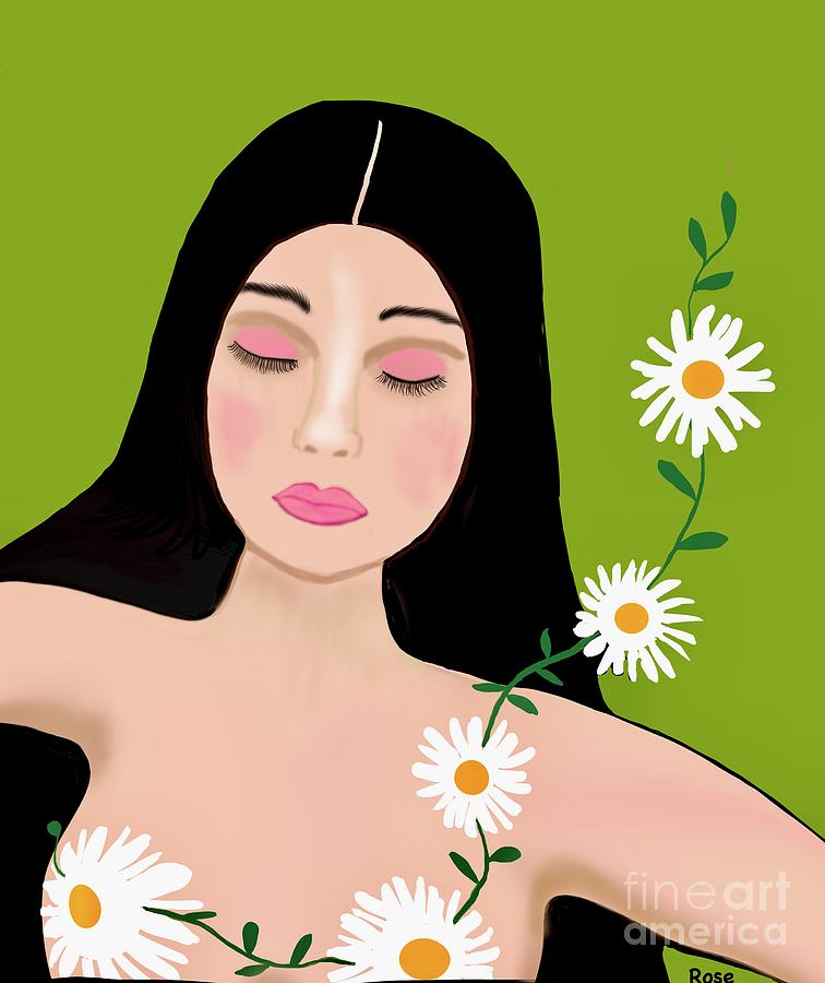 At One With Nature Girl Digital Art By Elaine Hayward Fine Art America