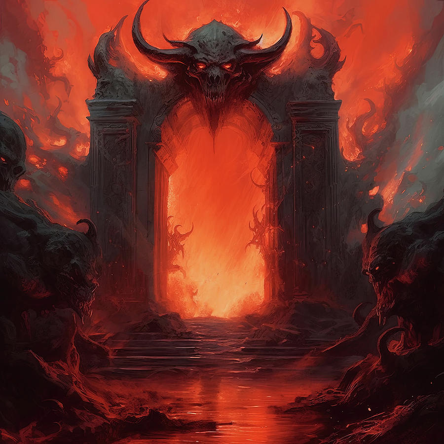 At the Gates of Hell, 10 Painting by AM FineArtPrints - Fine Art America