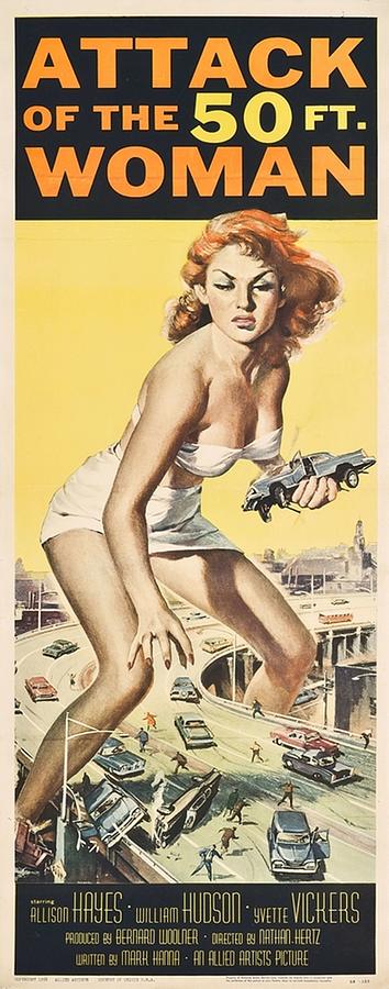 Attack Of The 50 Foot Ft Woman Vintage Poster Retro Design Poster