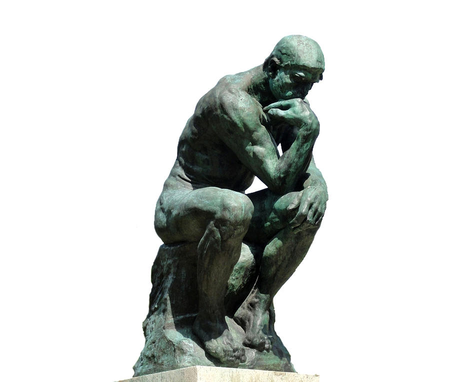 Auguste Rodin The Thinker Thinking Man Statue Tapestry - Textile by Will Gary Gary | Fine Art ...