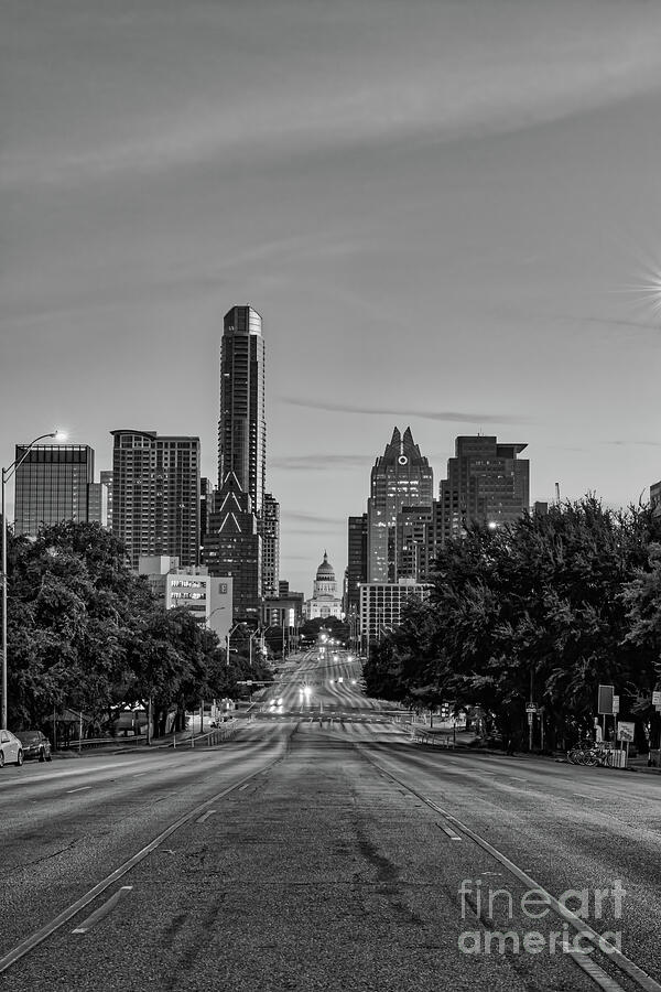 Austin SOCO Capitol View BW Vertical Photograph by Bee Creek ...