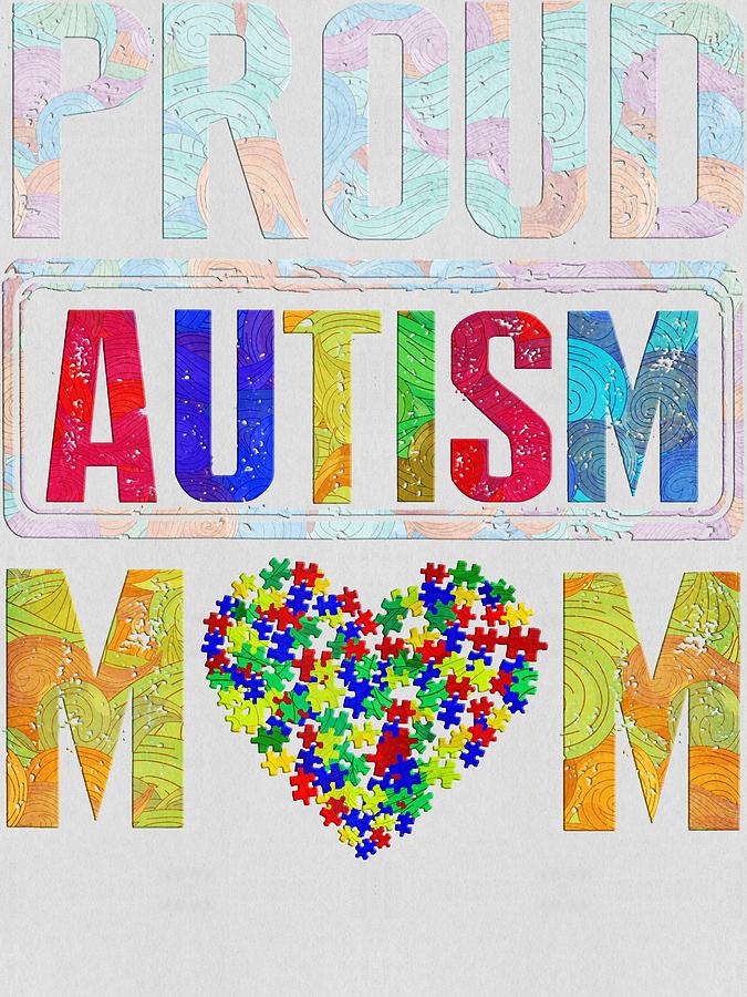 Autism Autistic Proud Autism Mom Autism Awareness Puzzle Pieces Heart