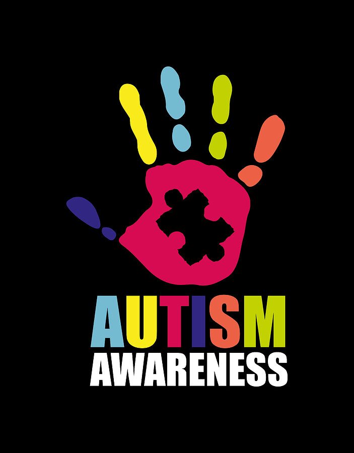 Autism Awareness Colorful Hand design Gift for Mom Digital Art by Art ...