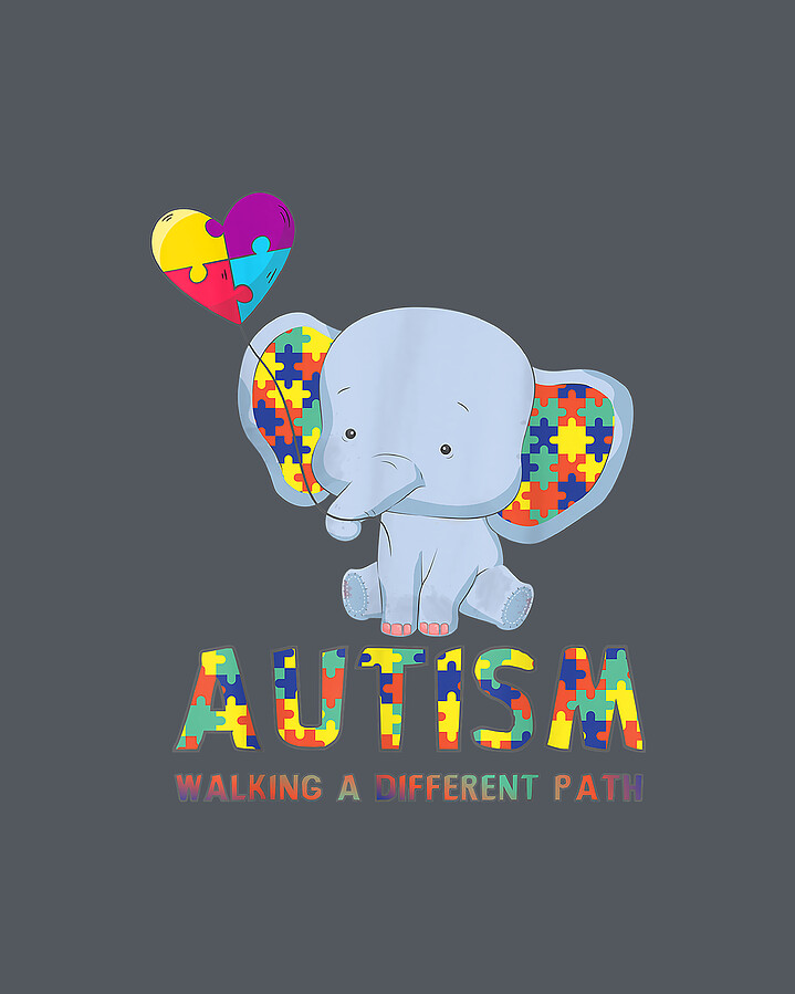 Autism Elephant Walking A Different Path For Kids Digital Art by Laneyn ...