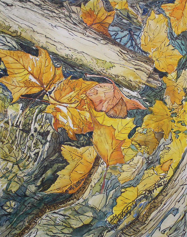 Autumn in the creek Painting by Tricia Martin - Fine Art America