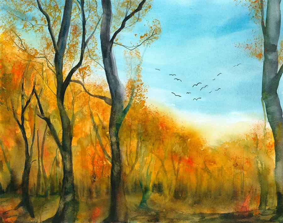 Autumn Journey Painting by Hiroko Stumpf - Fine Art America