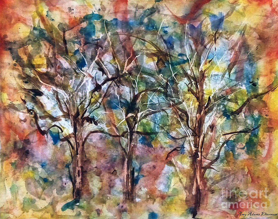 Autumn Trees Painting by Amy Adams Elterman - Fine Art America