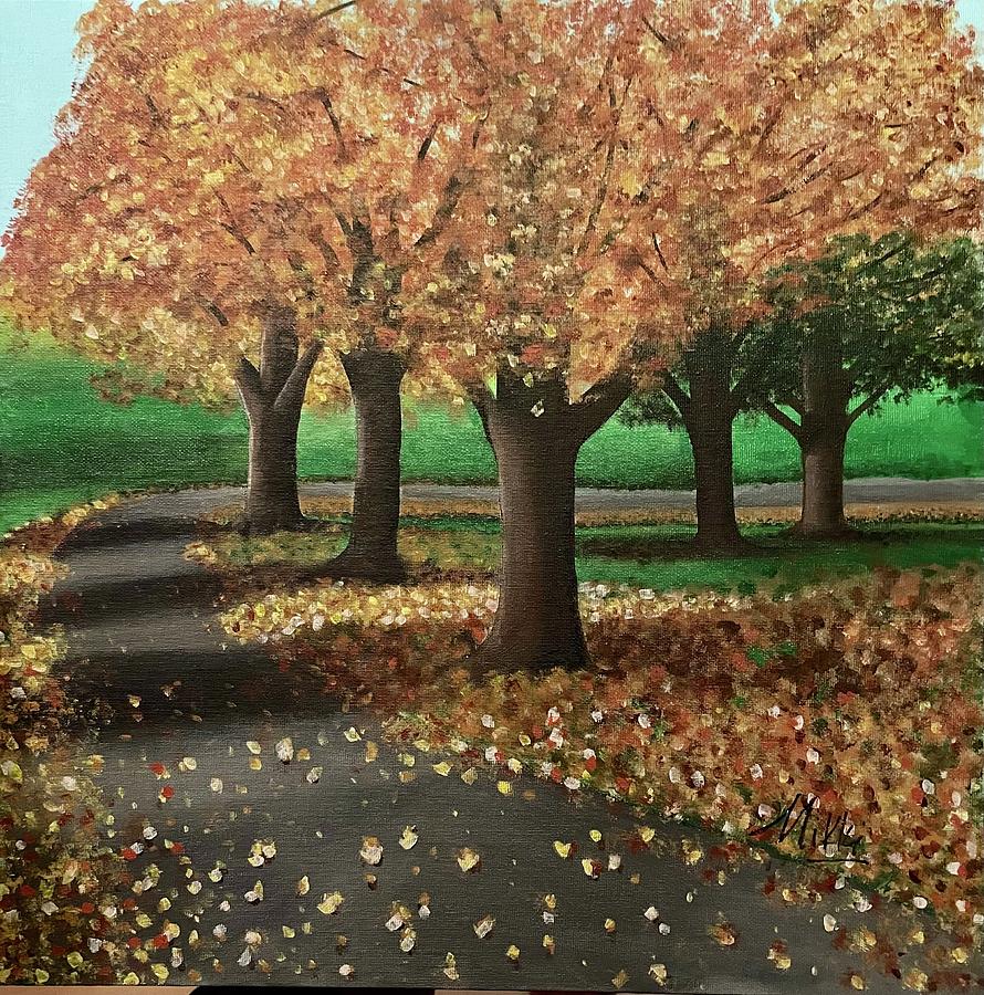 Autumn Trees Painting by Mikki Keller - Fine Art America