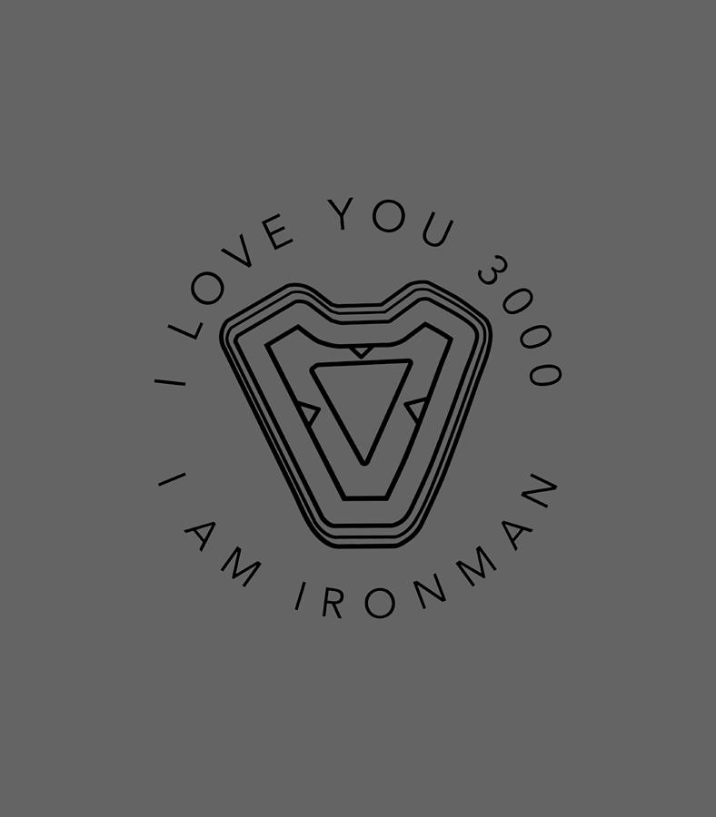 Avengers Endgame Iron Man I Love You 3000 Quote Circle Logo Digital Art by Louka Adhiya - Fine ...