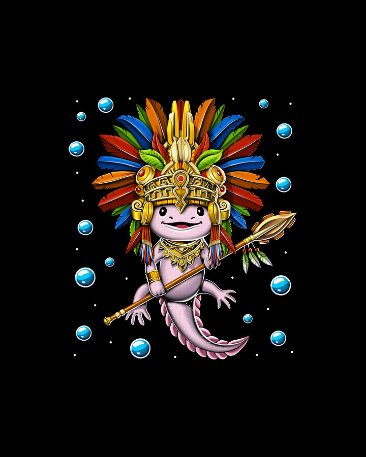 Axolotl Aztec Warrior by Nikolay Todorov
