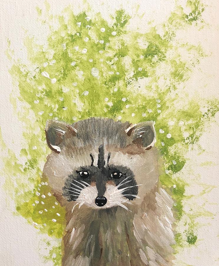 Baby Woodland Raccoon Painting by Kelsey Heisserer - Fine Art America