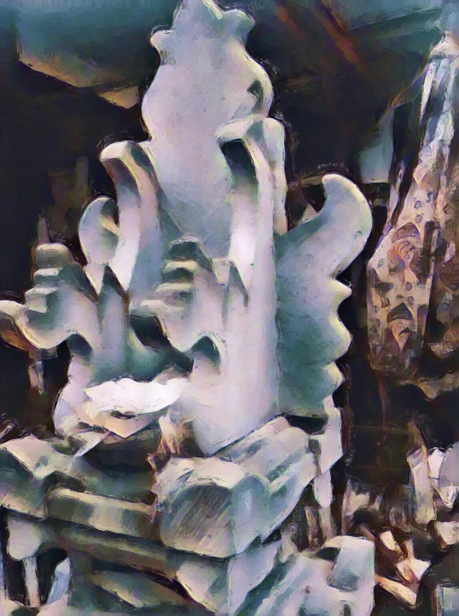 Bali Sculpture Offering Poster girl Painting by Dan Joel | Fine Art America