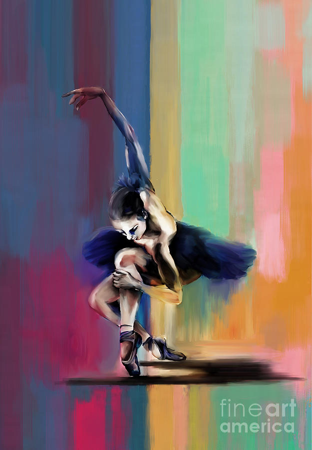 Ballet dancer Colourful art Painting by Gull G - Pixels Ballet dancer Colourful art Painting by Gull G - Pixels