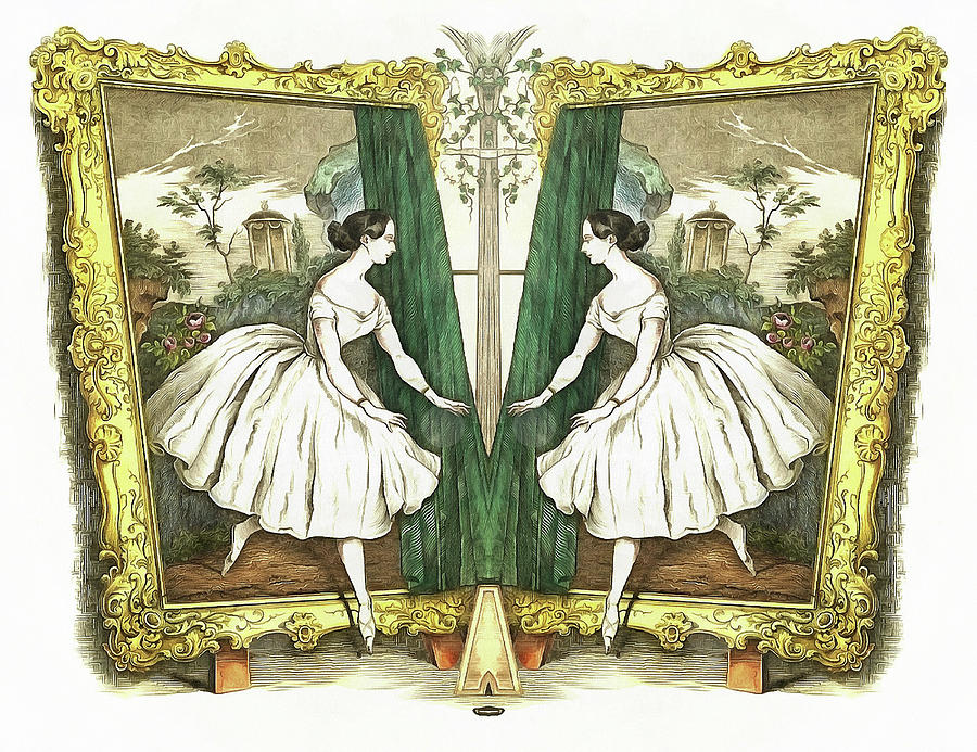 Ballet Girls Through The Looking Glass Digital Art By Caterina