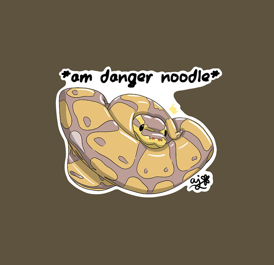 Banana Morph Ball Python Digital Art by AJ Rheinheimer - Pixels
