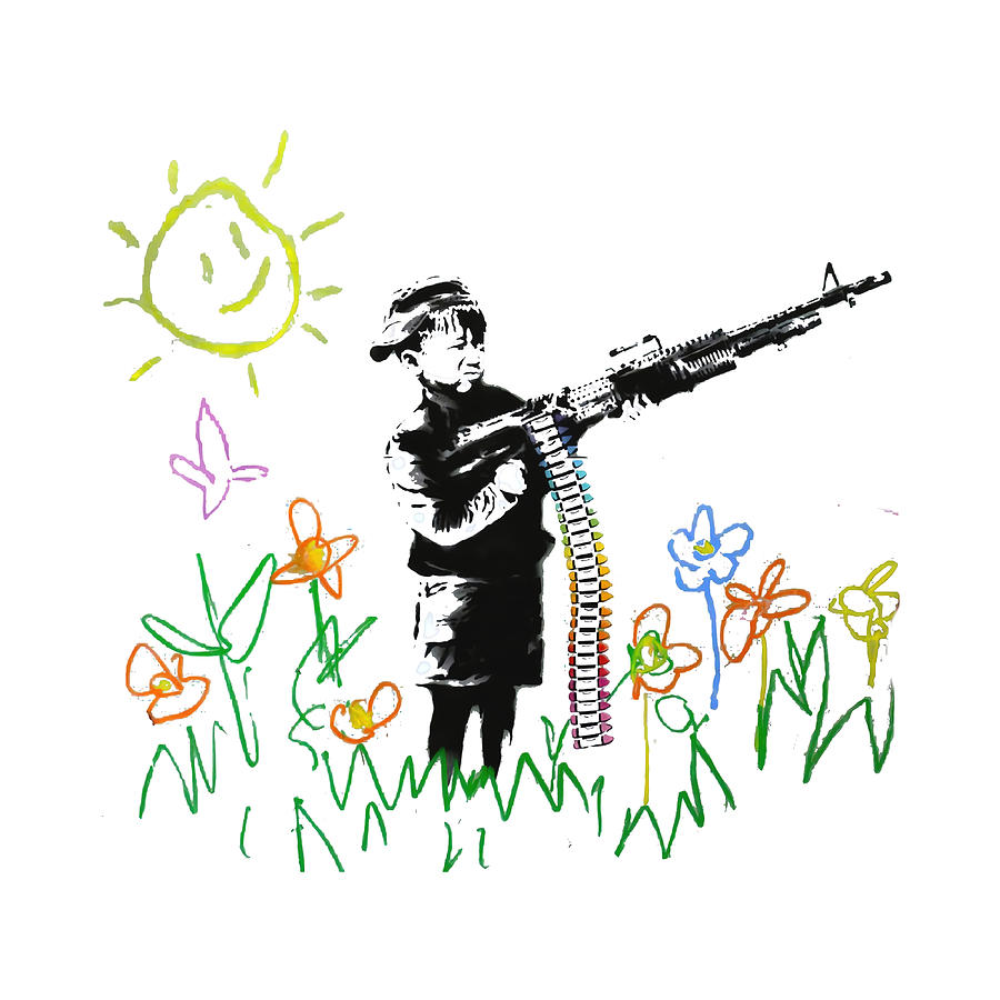 Bang Bang Banksy Poster vintage Painting by Saunders Bennett - Fine Art ...