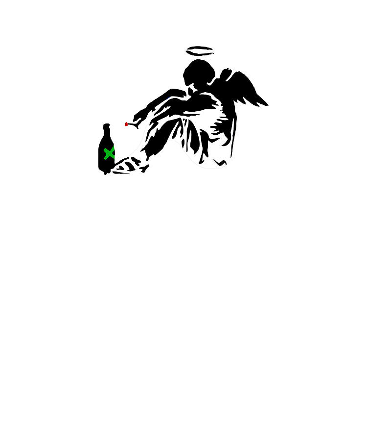 Banksy Fallen Angel Poster 70s Painting by Robinson Adams - Pixels