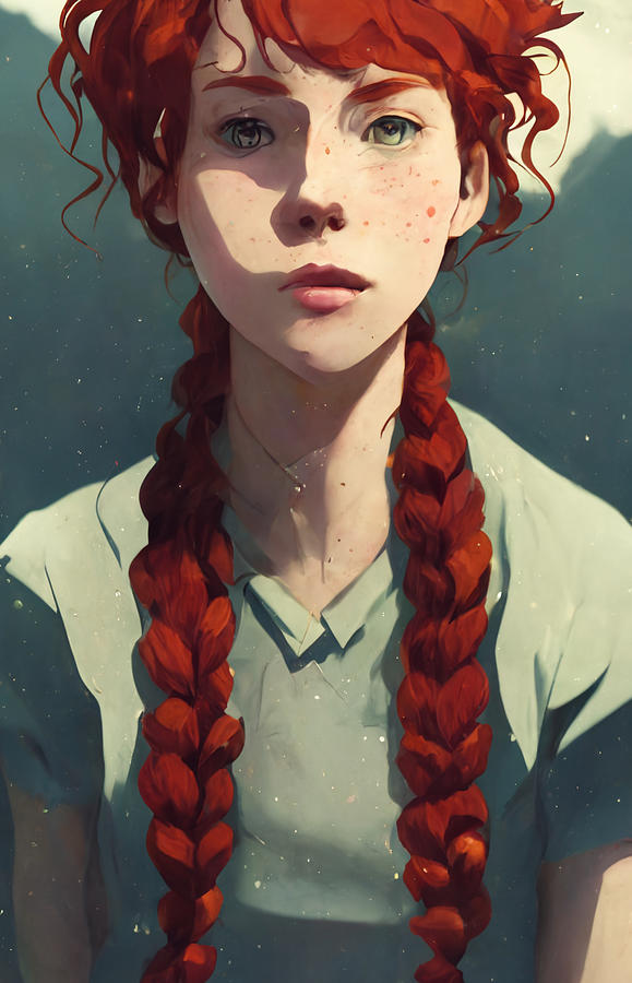 Bare Beautiful Young Woman Red Curly Hair Freckles Pr 486787fa 11b6