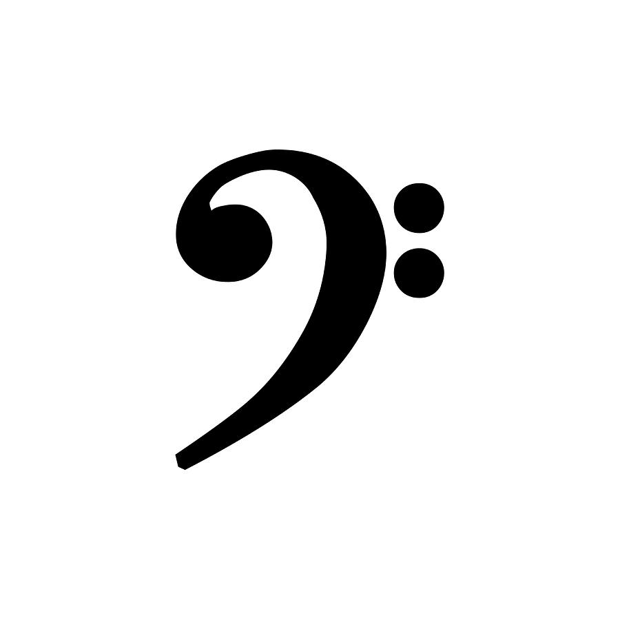 Bass clef Musical symbol Poster Painting by Hall Nick - Pixels