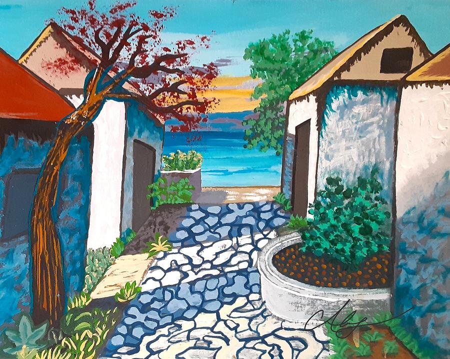 Beach Houses Painting by Alecia Samuelson - Fine Art America