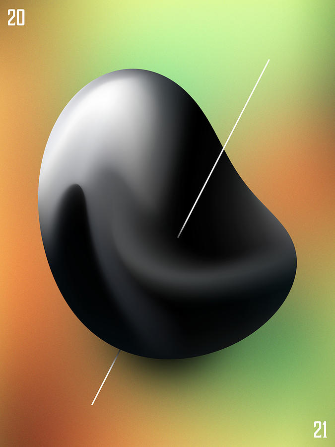 Bean Abstract Art Digital Art by Birk Eidsvik - Fine Art America