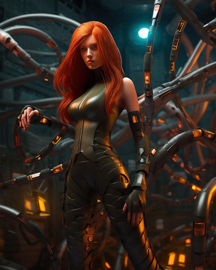 Beautiful But Dangerous Android Woman Digital Art By Jim Brey Fine
