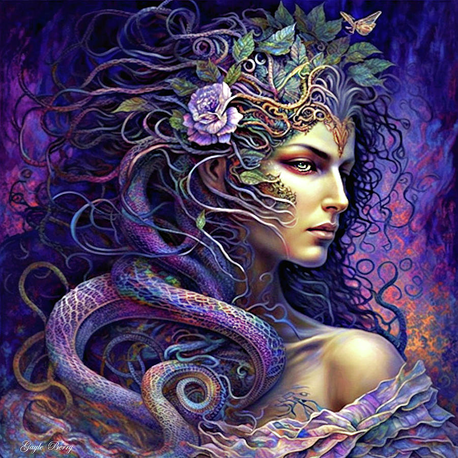 Beautiful Medusa 03 Mixed Media by Gayle Berry - Fine Art America