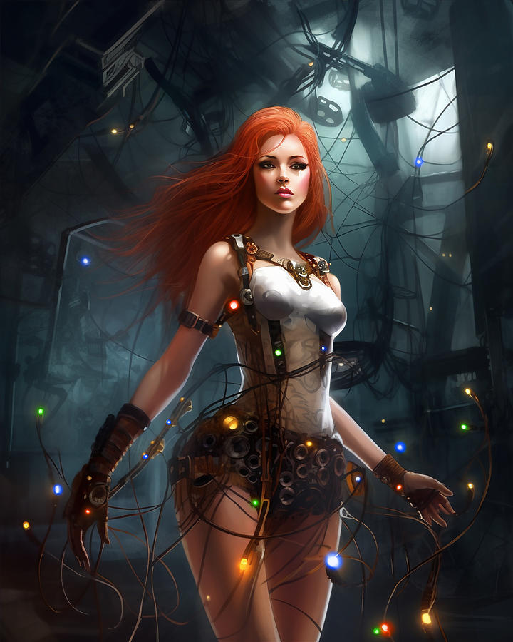 Beautiful Redhead Spaceship Ensign Digital Art By Jim Brey Fine Art