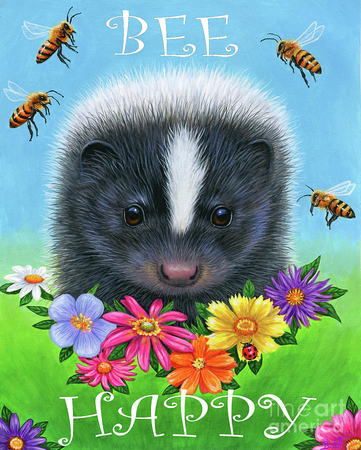 Bee Happy 2 Painting by Bridget Voth - Fine Art America