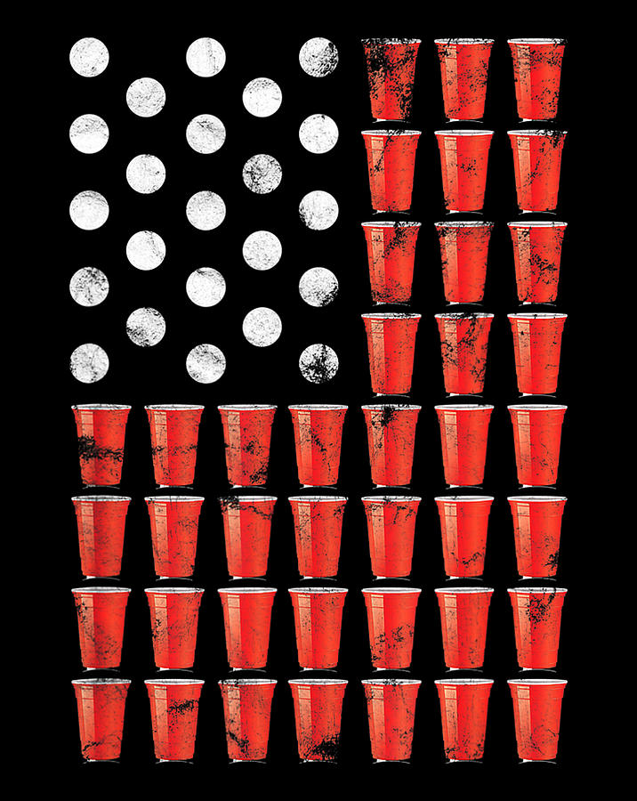 Beer Pong American Flag Patriotic 4th Of July Party Png Digital Art By Minh Trong Phan