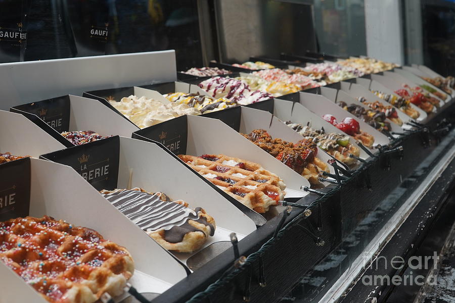 Belgian Waffles On Display In Brussels Photograph by Danny Muller - Pixels