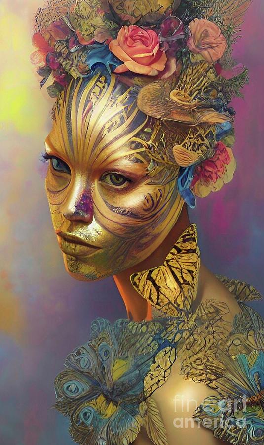 Beware the Golden Sprite Digital Art by Julie Kaplan - Pixels