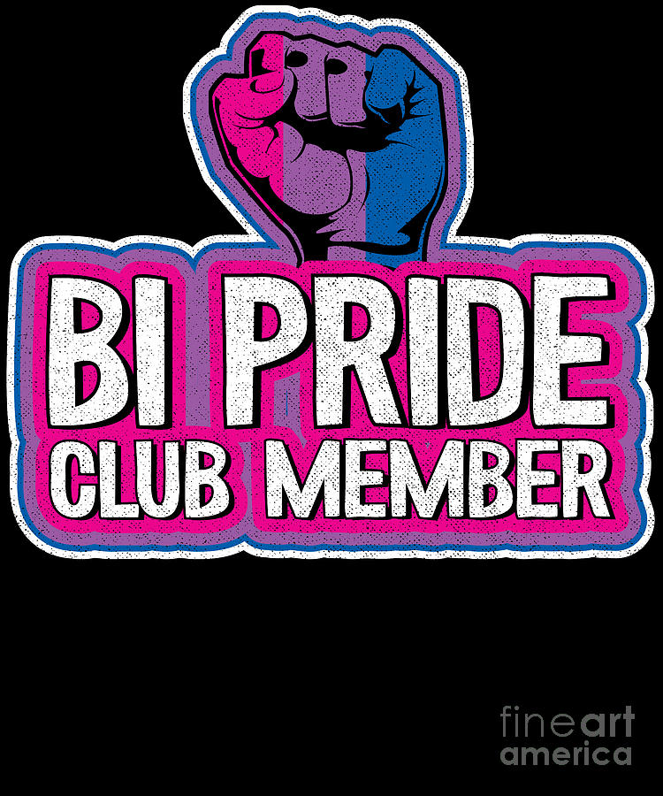 Bi Pride Club Member Funny Bi Pride Digital Art By Lisa Stronzi Fine