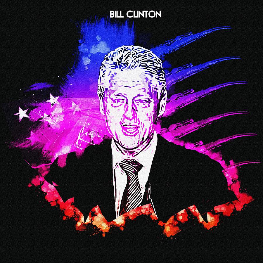Bill Clinton Digital Art by Walter Florine | Pixels