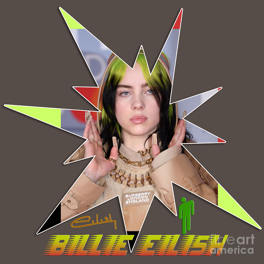 Billie Eilish png Collage Digital Art by Scott Mendell - Pixels