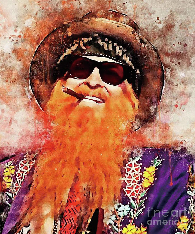 Billy Gibbons Painting by Dennis Bennett - Pixels