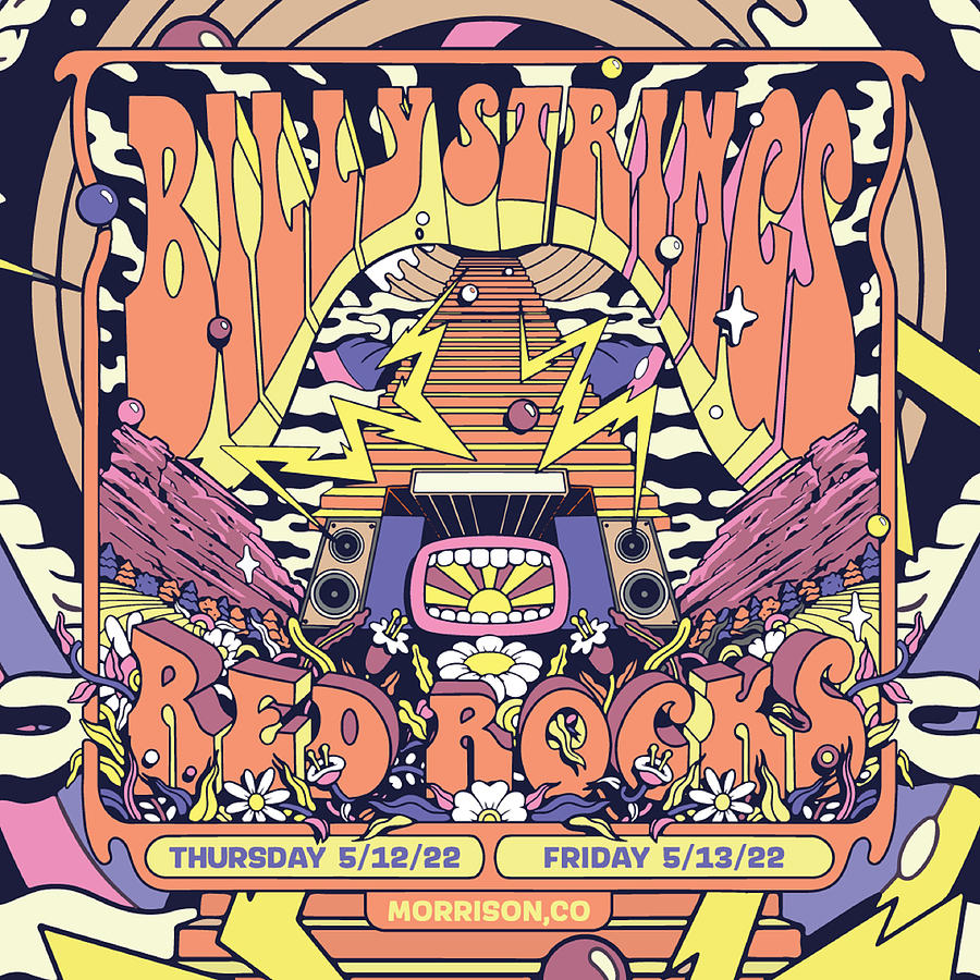 Billy Strings Red Rocks 2022 Digital Art by Kolkasra Store - Fine Art ...